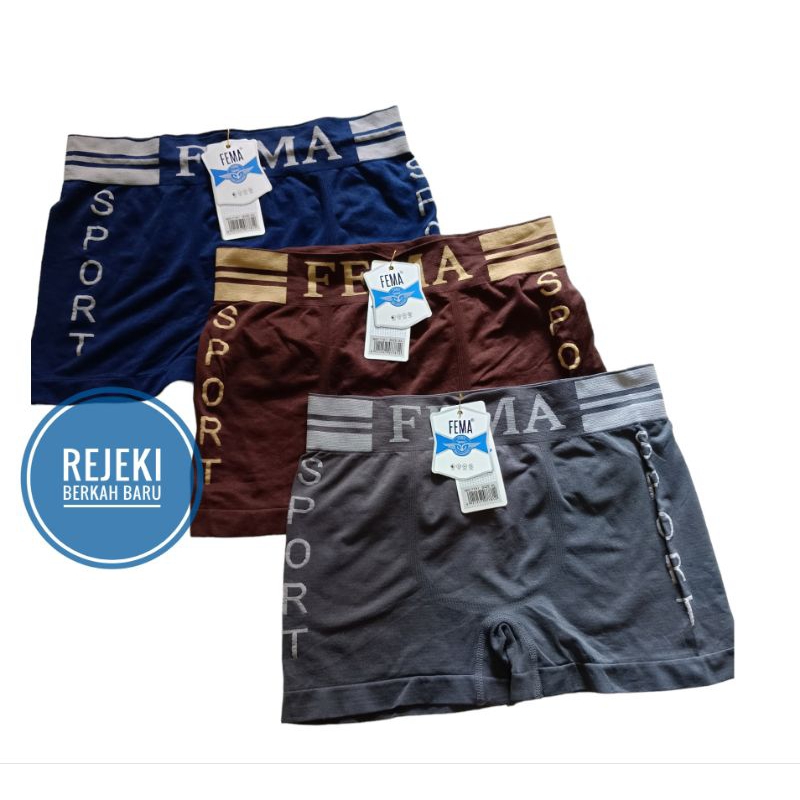 Fema KNITTED MENS BOXER CODE 7778/779/7781 (1PCS) | Shopee Thailand