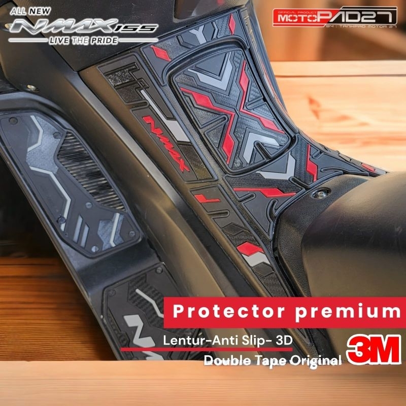แผ่นรองถัง Nmax New Rubber Premium Deckpad Nmax 2020-2023 | Shopee Thailand
