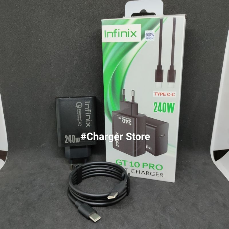 Infinix Fast Charging 240W Charger USB C Shell Cable Type C ถึง Type C ...