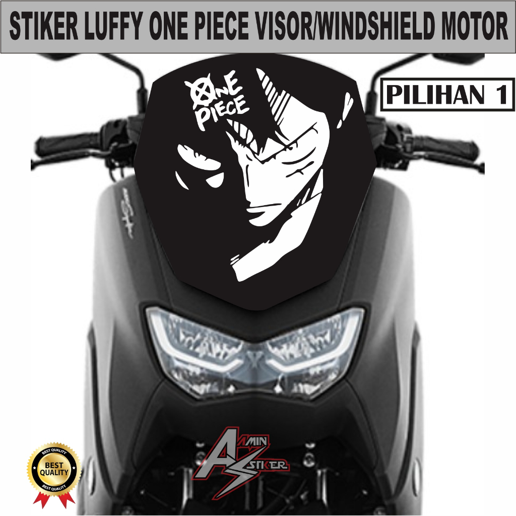 One Piece Luffy Visor Sticker หรือกระจกหน้ารถมอเตอร์ไซค์สากล/ตัด Luffy ...
