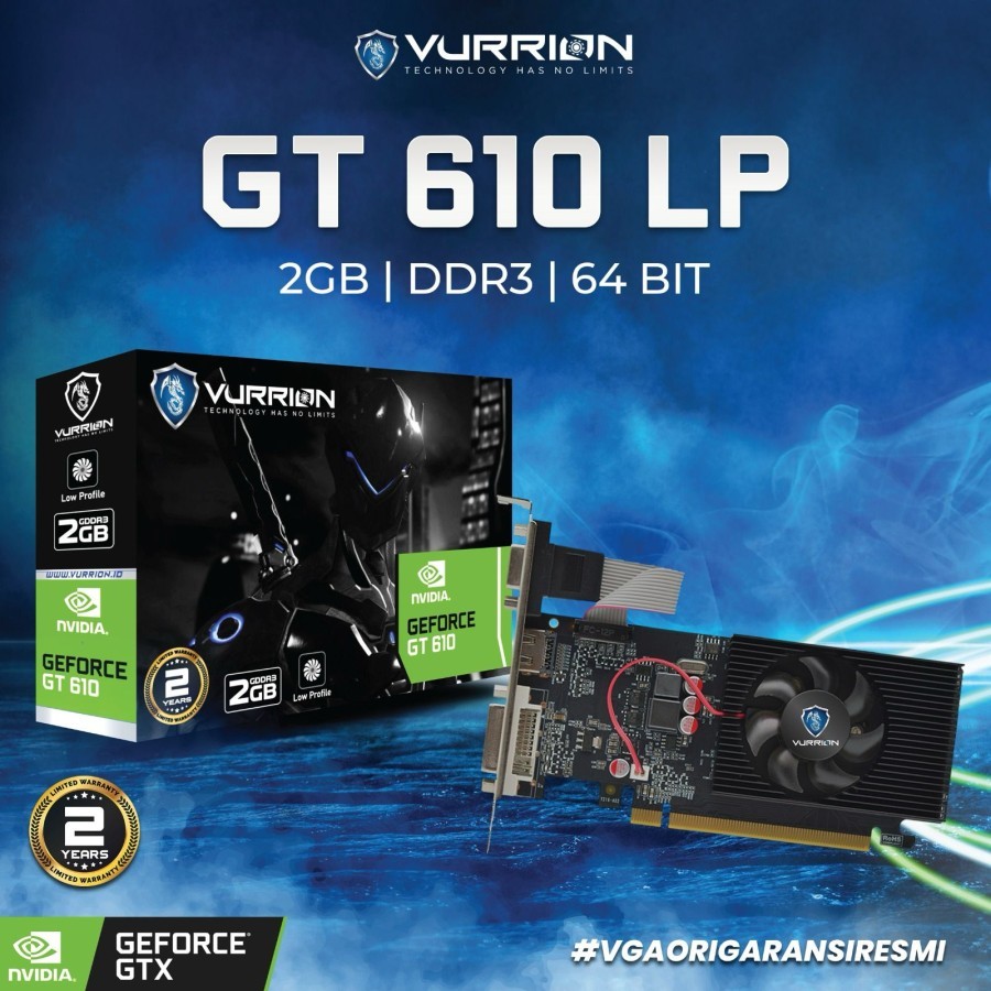 Vga VURRON GT 610 2GB DDR3 64Bit GAMING || เอ็กซ์แทร็ค74 | Shopee Thailand