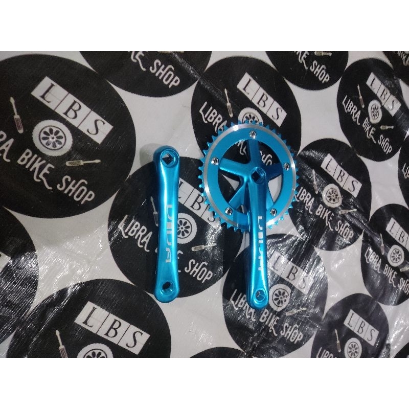 แท้ CRANK VIVA CYCLE RA3L FIXIE FIX GEAR ALLOY 42T Blue ANODIZE ...
