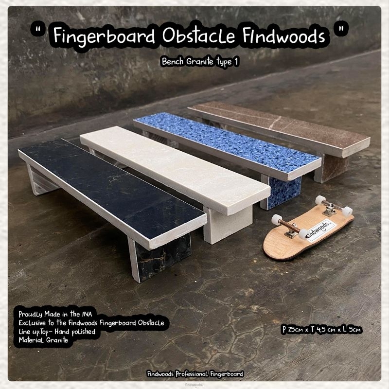 Fingerboard Bench Granite อุปสรรคประเภท 1 Findwoods | Shopee Thailand