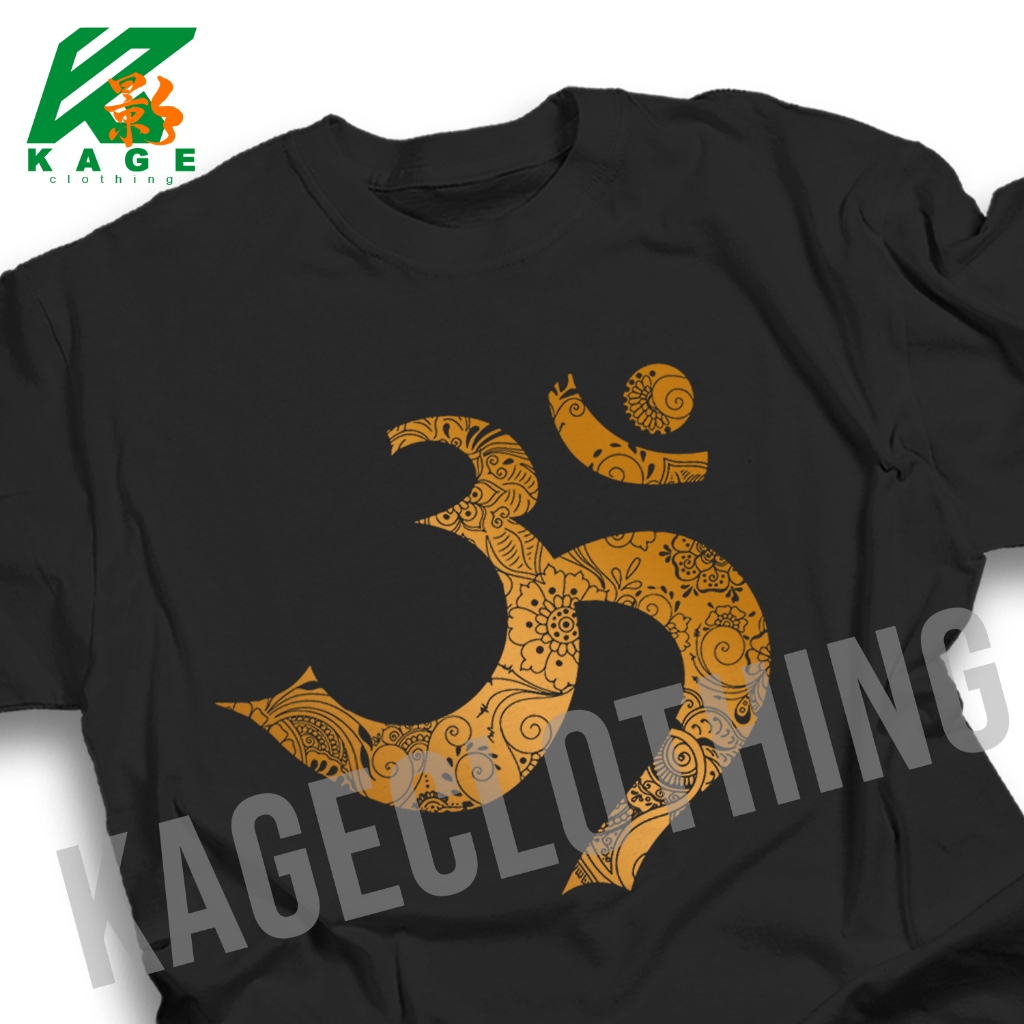 เสื้อยืด ผ้าฝ้าย พิมพ์ลาย OMKARA ONGKARA GOLD 30s UNISEX HINDU Buddha ...