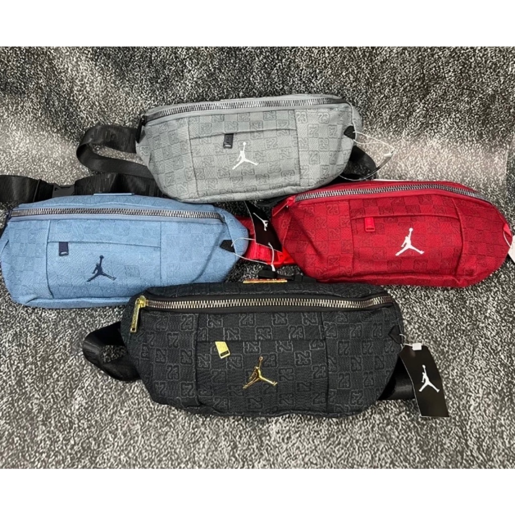 Jordan DAMIER 23 MONOGRAM WAISTBAG BAG ORIGINAL BLACK BLUE RED GREY ...
