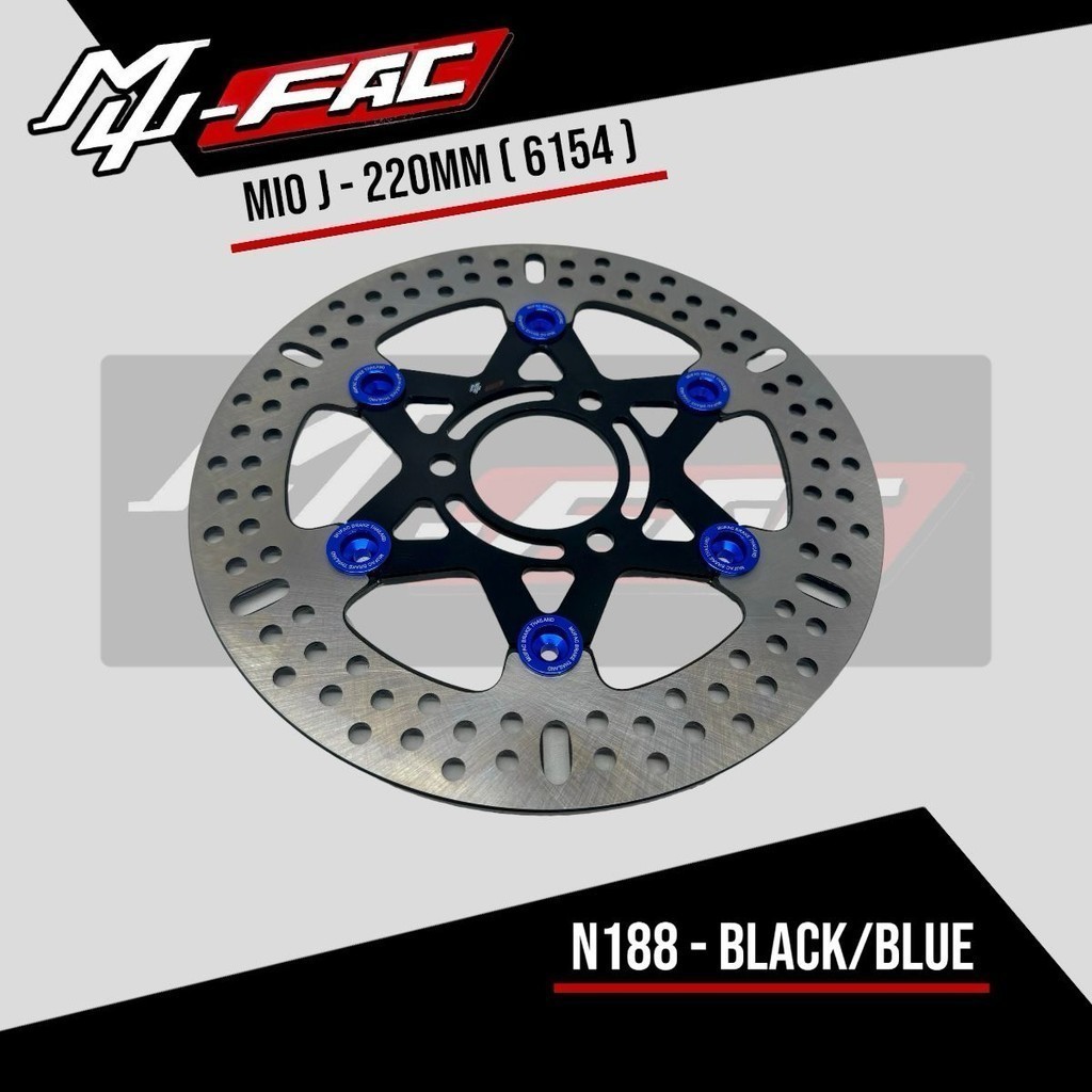 ดิสก์เบรกหน้า MUFAC N188 MIO J 3hole 220mm ปุ่มสีดํา COLOR MIO J | Shopee Thailand
