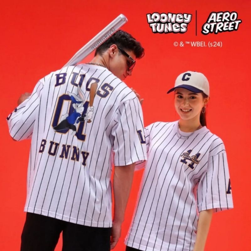 Merah PUTIH Total X Looney Tones | เสื ้ อยืด Oversize Bugs Bunny สีขาว ...