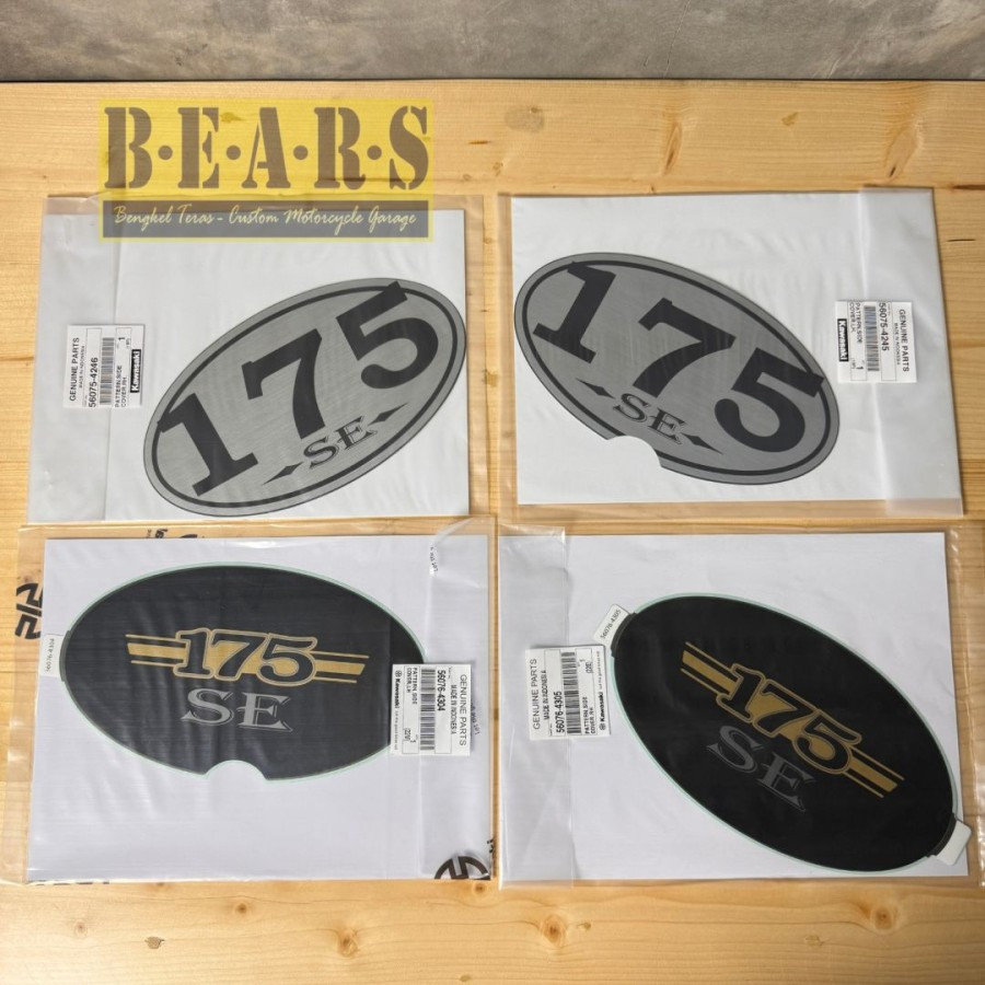 Original Kawasaki W175 SE สติ๊กเกอร์ตัวถังด้านข้างลายฝาครอบด้านข้าง ...