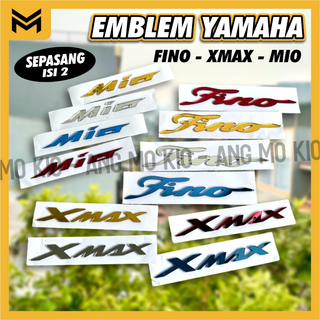 3D EMBLEM ชุดซ้ายขวา (2 ชิ้น) MOTORCYCLE BODY STICKER LOGGO MIO XMAX ...