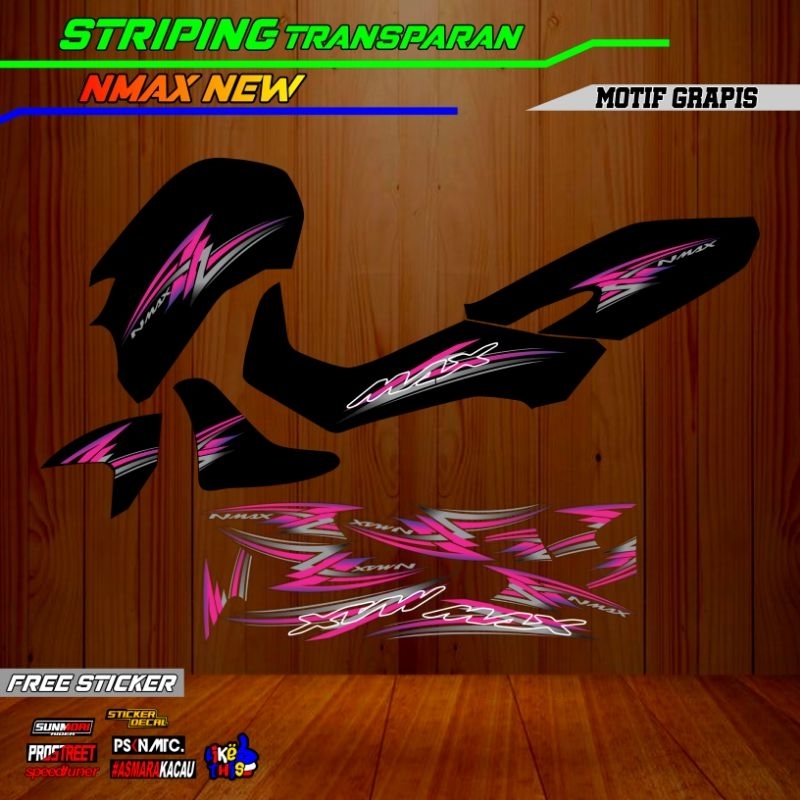 Nmax new Transparent striping Graphic motif/nmax new Transparent uv ...