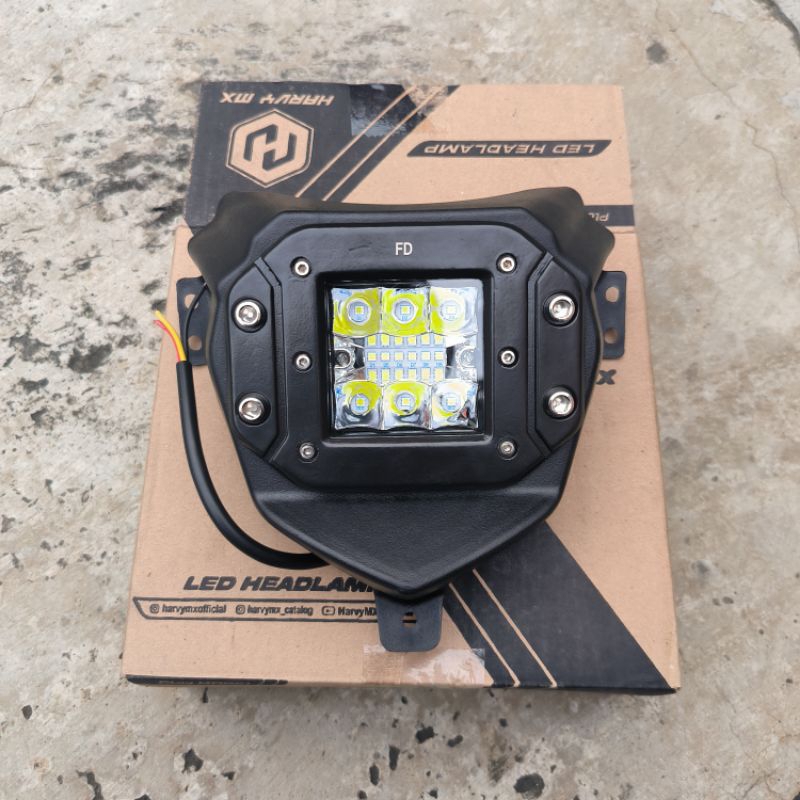 Klx BF 12 LED ไฟหน้า KLX BF Dtracker 150 ใหม่ 12 LED Reflector Shell ...