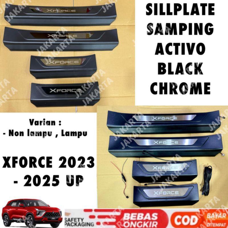 Hitam Side Sillate Xforce X force 2023 2024 2025 Activo Black Chrome ...
