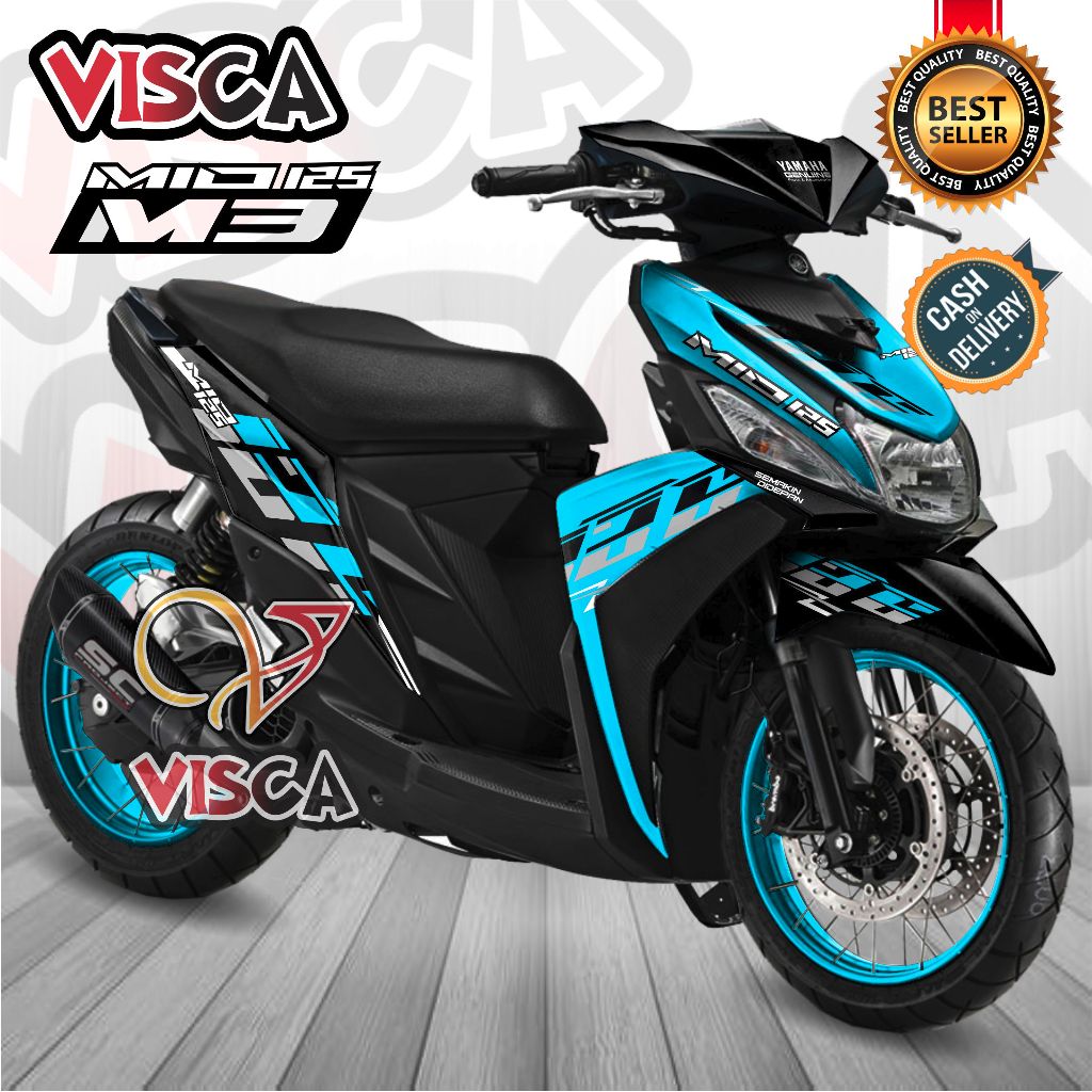 Mio M3 125 Full Body Decal Mio M3 125 Full Body Striping Mio M3 126 ...