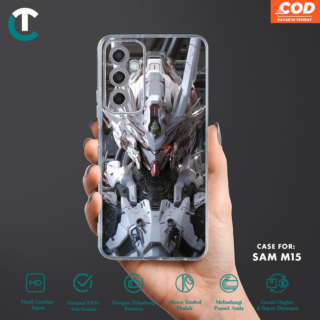 Case Samsung M15 Casing Samsung M15 Motif GUNDAM ICM - Clear Case ...