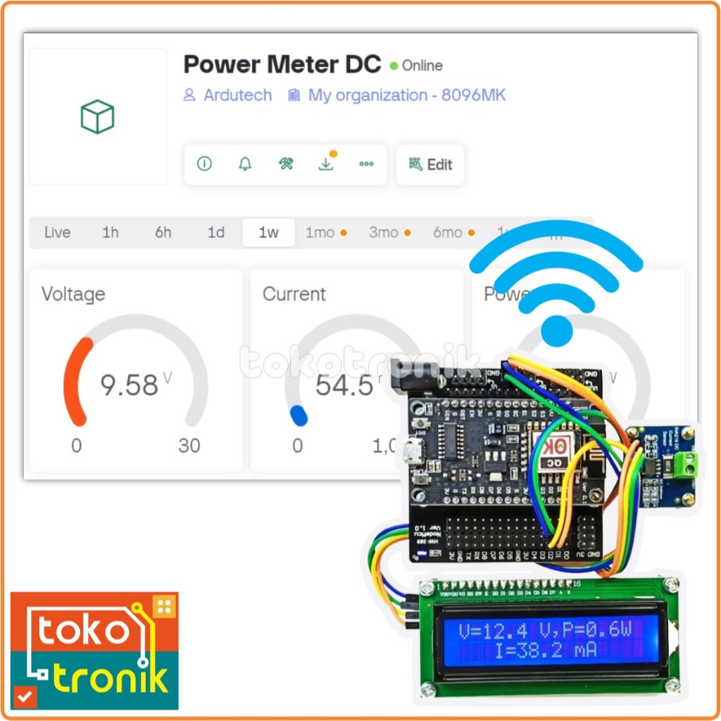 Starter Kit IoT Power Meter DC Monitoring DC Current พร้อม NodeMCU WiFi ...