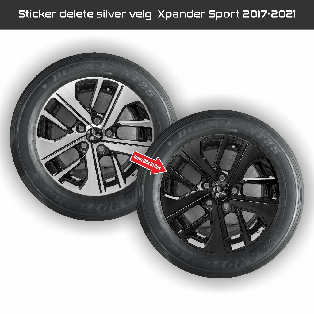 2017-2019 Mitsubishi xpander sport car rim สติ๊กเกอร์ลบเงิน (ราคา 5 ขอบ ...
