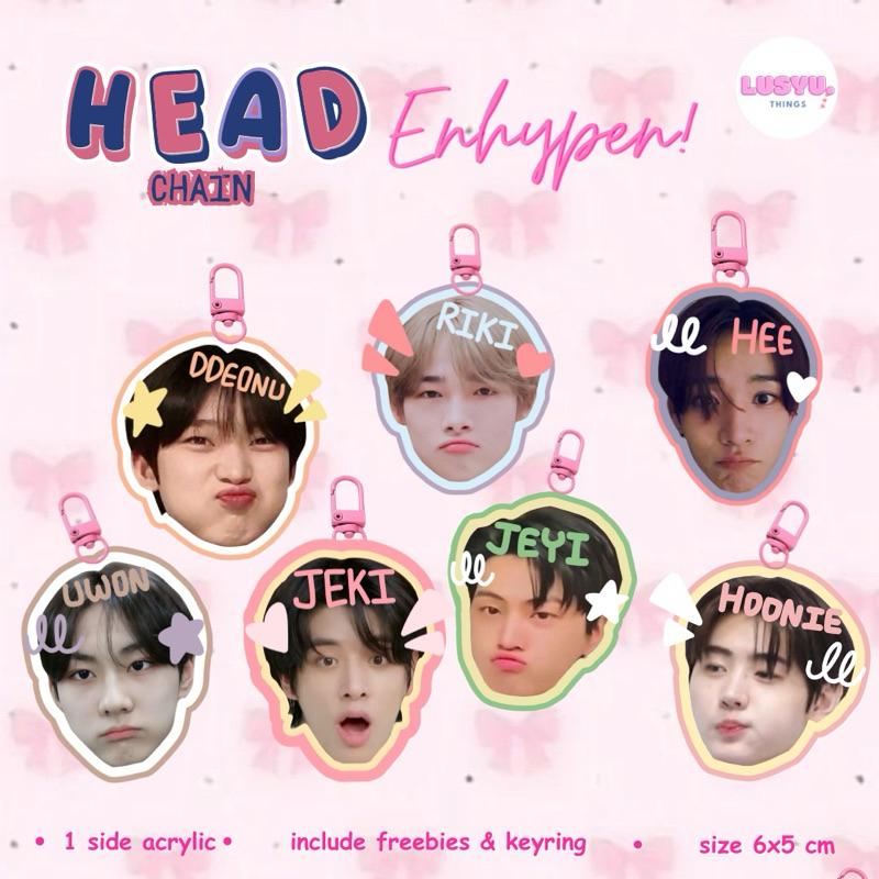 Gantungan Head KEYCHAIN ENHYPEN headchain heesung ni-ki sunoo jay jake ...