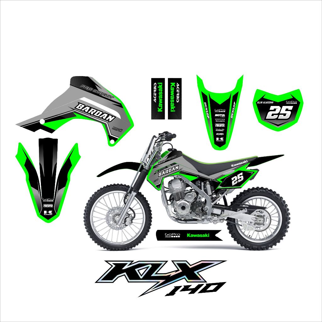 รูปลอก KLX 140 RF Full Body Striping Kawasaki KLX 140L ออกแบบฟรี ...