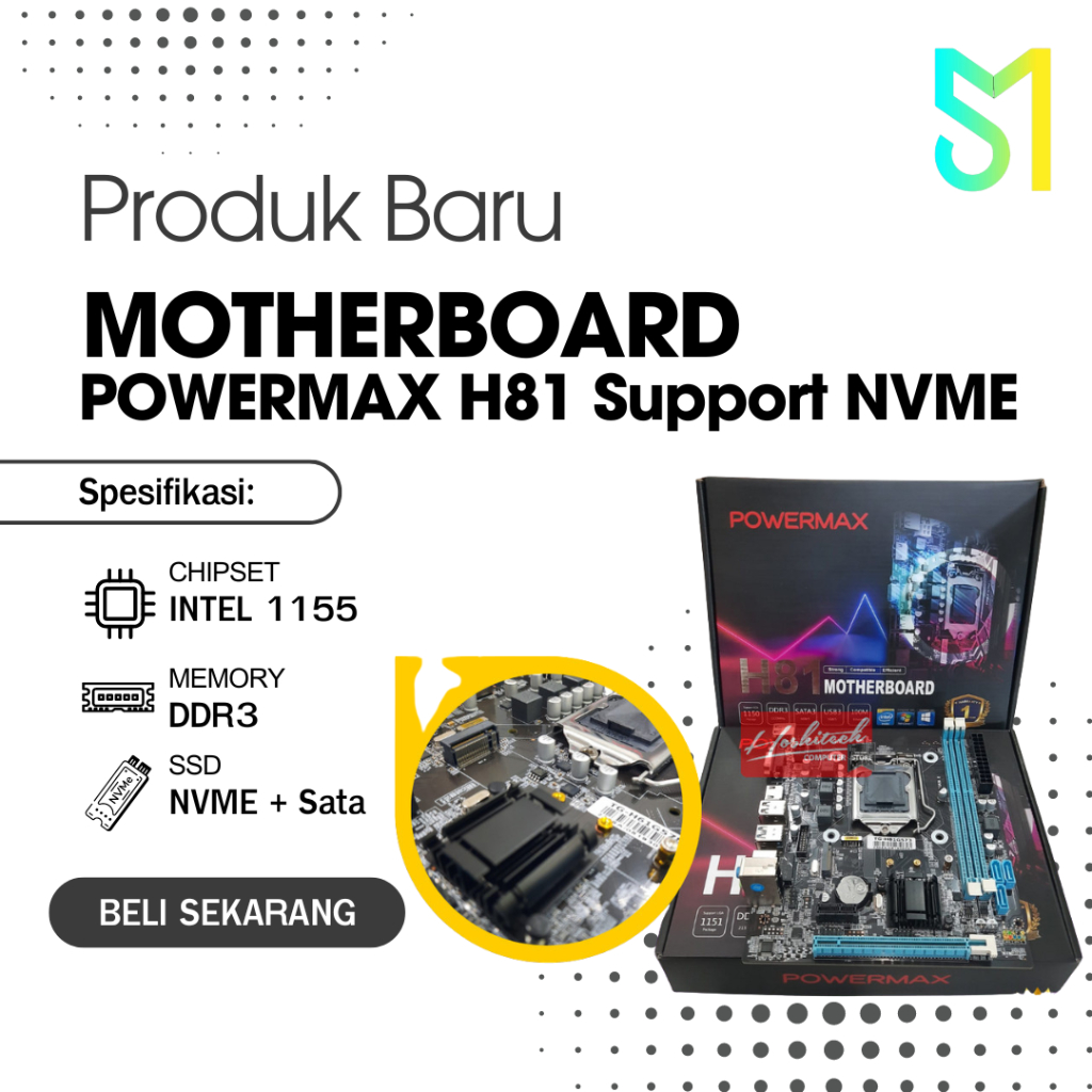 เมนบอร์ด POWERMAX H81 DDR3/CHIPSET H81 LGA1150 INTEL Warranty1Th - H81 NVME | Shopee Thailand