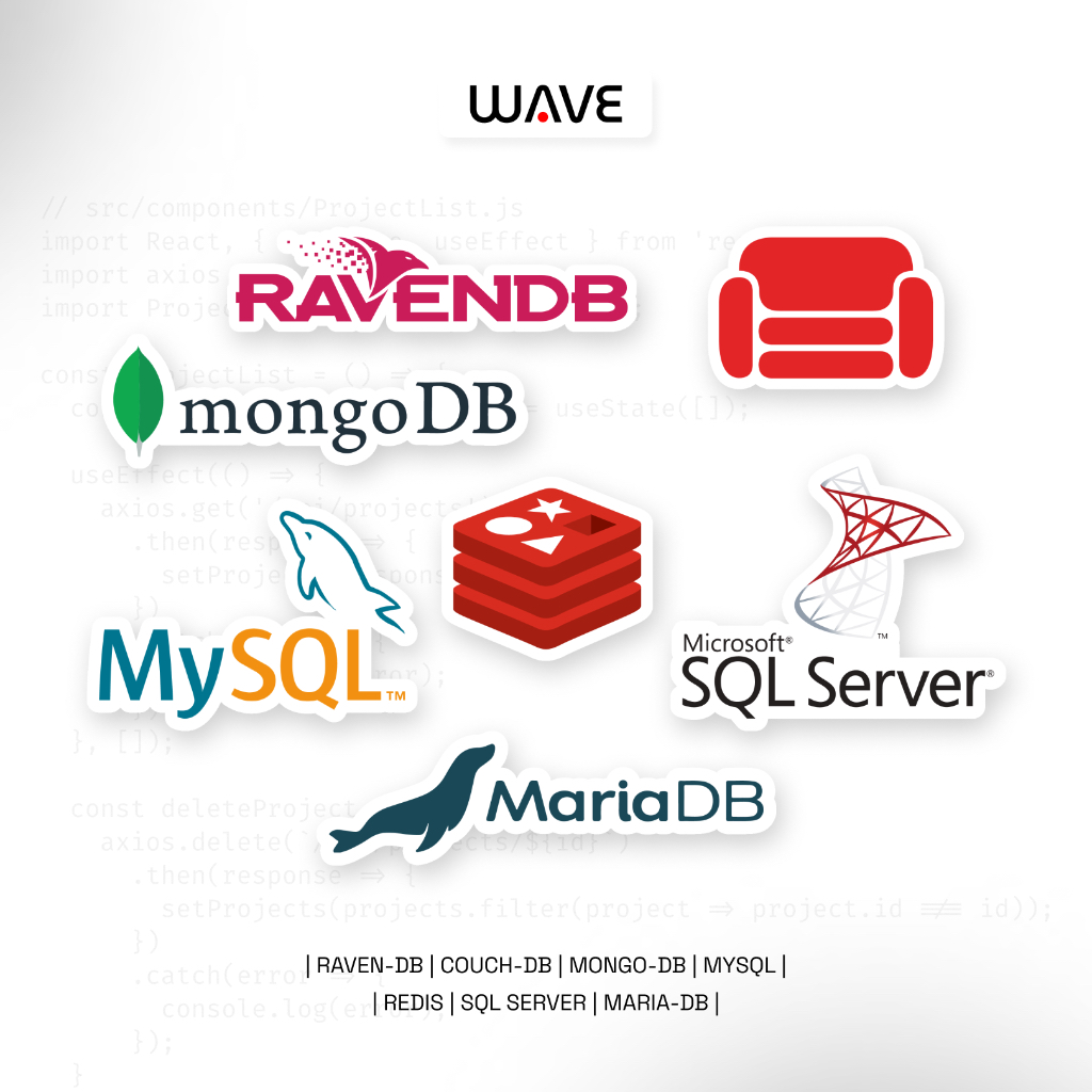 สติ๊กเกอร์ตัดไวนิล IT Programming กันน้ํา - หน่วย SQL/Redis DB/Maria ...