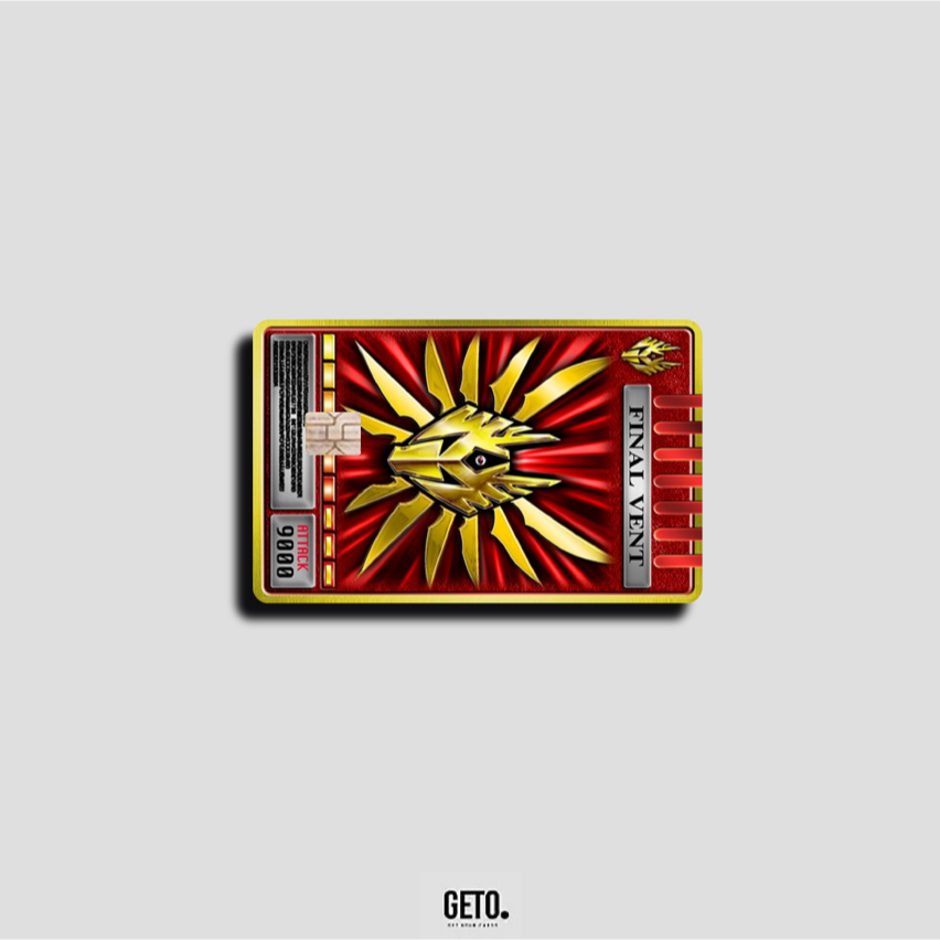 สติ๊กเกอร์ Skin Atm Card Kamen Rider Ryuki Final Vent โฮโลแกรมพิเศษ ...