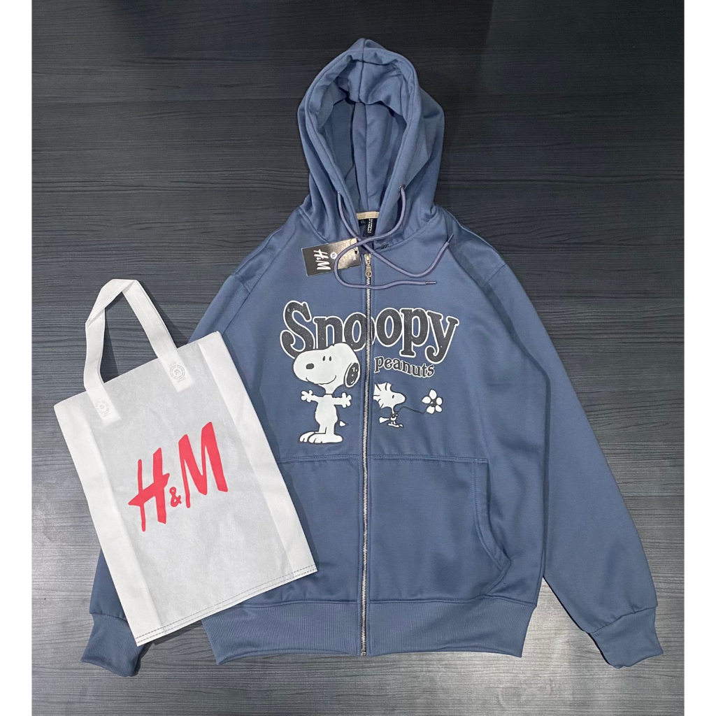 เสื้อฮู้ดมีซิป H*m snoopy freebag | Shopee Thailand