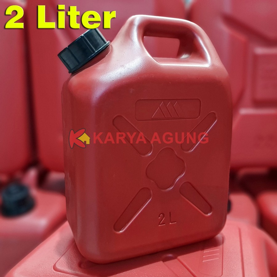 2 ลิตร HDPE พลาสติก Jerry Can / Jerrycan Jirigen Cerigen Jrigen เติมน้ําน้ํามัน 2L 2 L | Shopee ...