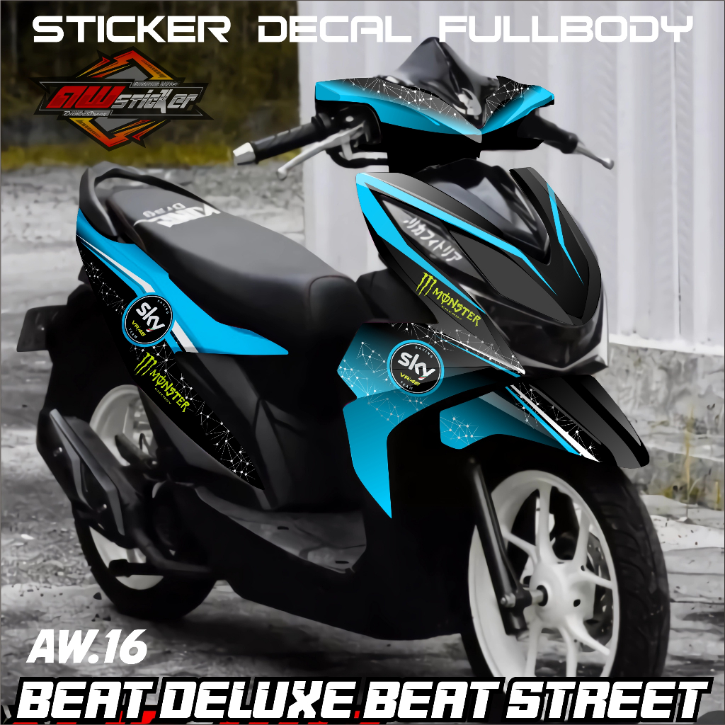 รูปลอก HONDA BEAT DELUXE 2022 - DECAL BEAT DELUXE 2022 VARIATION SKY ...