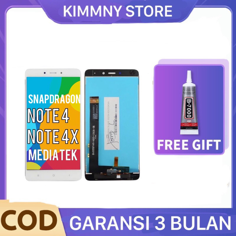 หน้าจอสัมผัส Lcd แบบครบชุด สําหรับ XIAOMI REDMI NOTE 4/NOTE 4X MEDIATEK SNAPDRAGON รับประกันของ ...