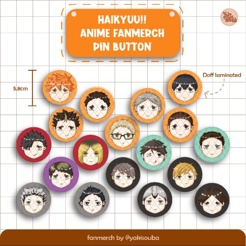 Haikyuu Pin Pin Pin / ปุ่มพินอนิเมะ Haikyu | Shopee Thailand