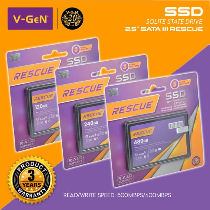 Ssd V-GeN โซลิดสเตทไดรฟ์ SATA 3 120GB 2.5 นิ้ว VGEN | Shopee Thailand