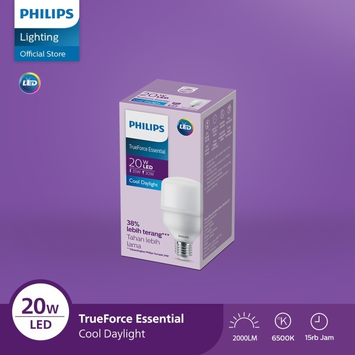 Philips TForce Essential LED 20W E27 6500K โคมไฟ | Shopee Thailand