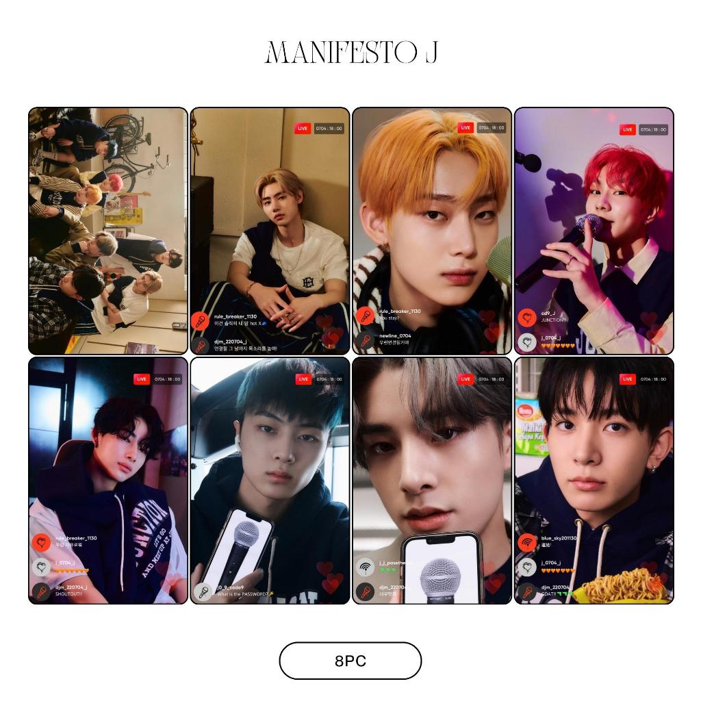 โฟโต้การ์ด ENHYPEN ORANGE BLOOD (เคลือบ 8 ชิ้น + เคลือบ 2 ด้าน ...