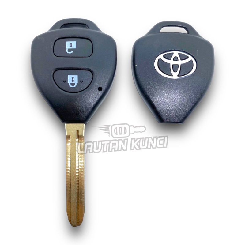 Tombol Toyota Fortuner Innova Hilux Yaris Vios 2 Button Remote Key Case ...