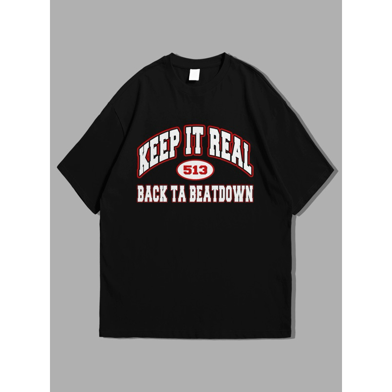 Keep It Real - Back Ta Beatdown - สีดํา | สินค้าใหม่ | Shopee Thailand