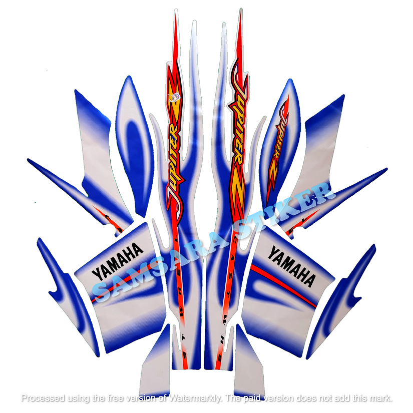 Putih Yamaha JUPITER Z 2004 CW สติ๊กเกอร์แถบรถจักรยานยนต์ สีขาว น้ํา ...