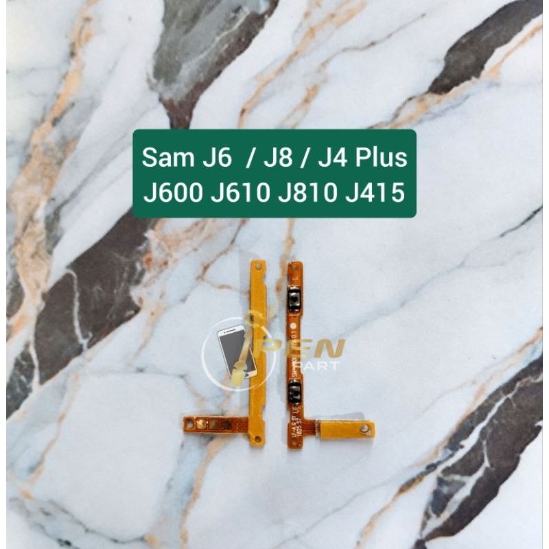 Tombol ปุ่มปรับระดับเสียง แบบยืดหยุ่น สําหรับ Samsung J4 Plus J600 J610 ...