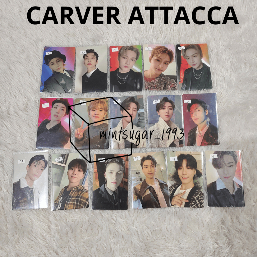 [ไม่รวมแพ็คกิ้ง] โฟโต้การ์ด ATTACCA CARAT VER CARVER SEVENTEEN SVT (pc official jeonghan joshua ...