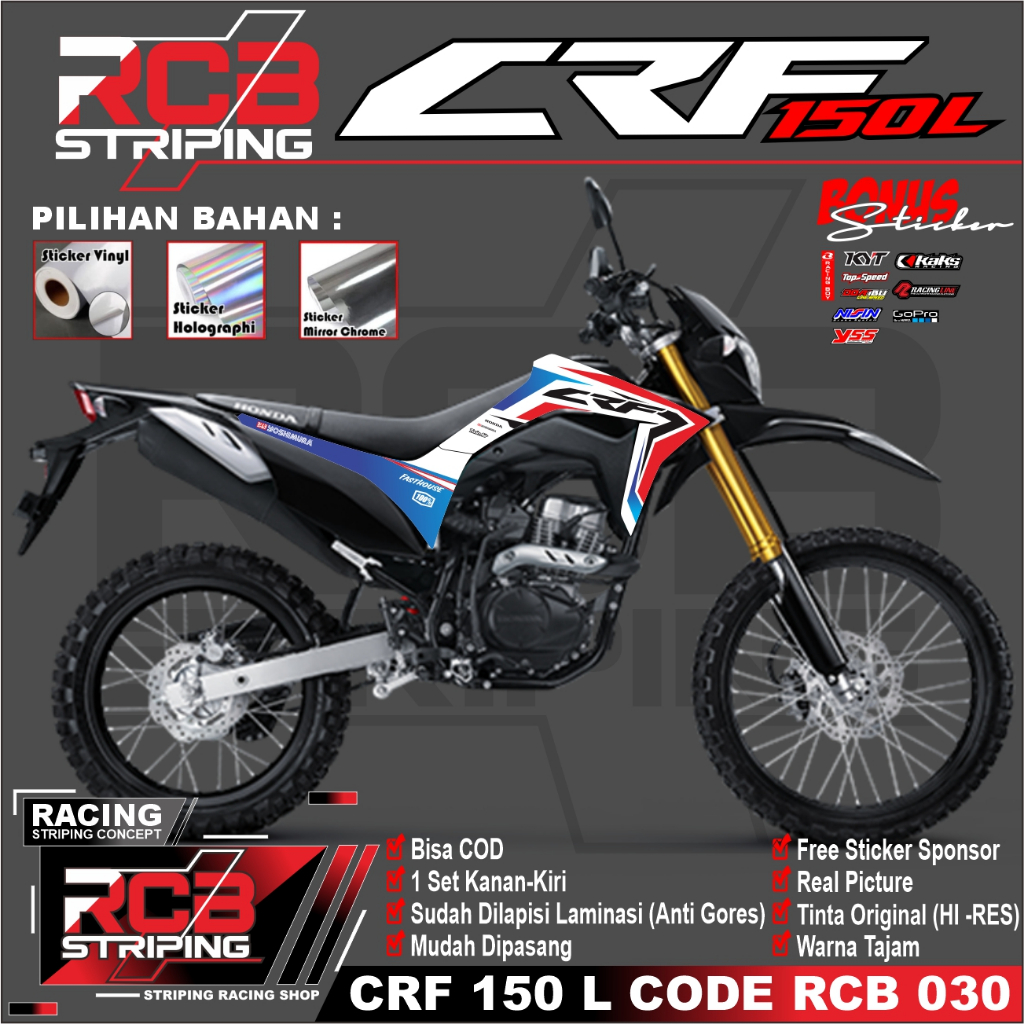 แถบ CRF 150 L STRIPING CRF 150 L CRF ดีไซน์ทันสมัยล่าสุด RCB 030 ...
