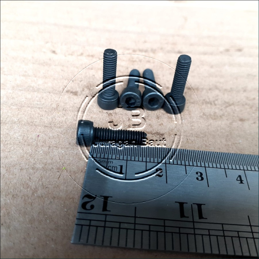 Hitam BOLT L M4 X 16 STEEL LENGTH 1/6 ซม.BOUD L STEEL M4X16 KEY L3 L 3 PAS KEY 7 FULL DRAT สีสี ...