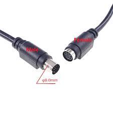 Mini Din Cable 8 Pin Male to Mini 8 Pin Female (Mini 8 Pin Male Female ...