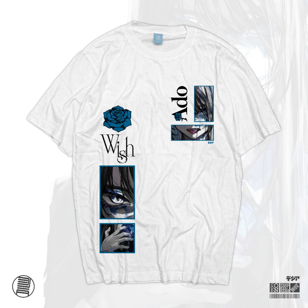 Kaos Ado Wish World Tour 2024 Uta One Piece เสื้อยืดลําลอง แขนสั้น คอ ...