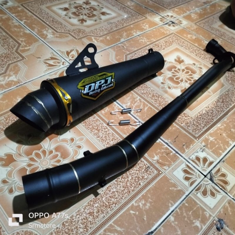 Hitam Exhaust Racing DPJ Black Supra x125 kharisma Blade absolut Revo ...