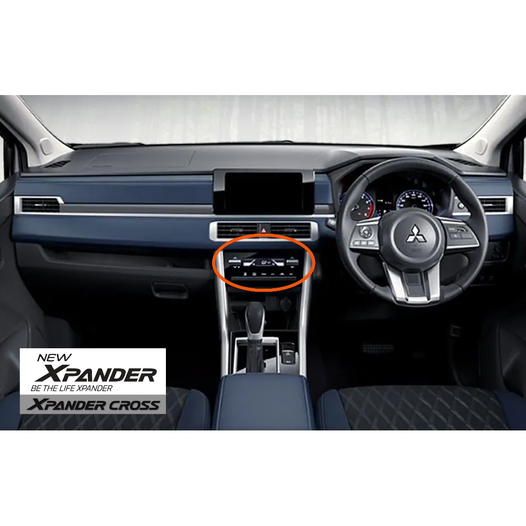 ใหม่ Xpander / Cross Digital AC Panel Embossed Sticker - Black Glossy ...