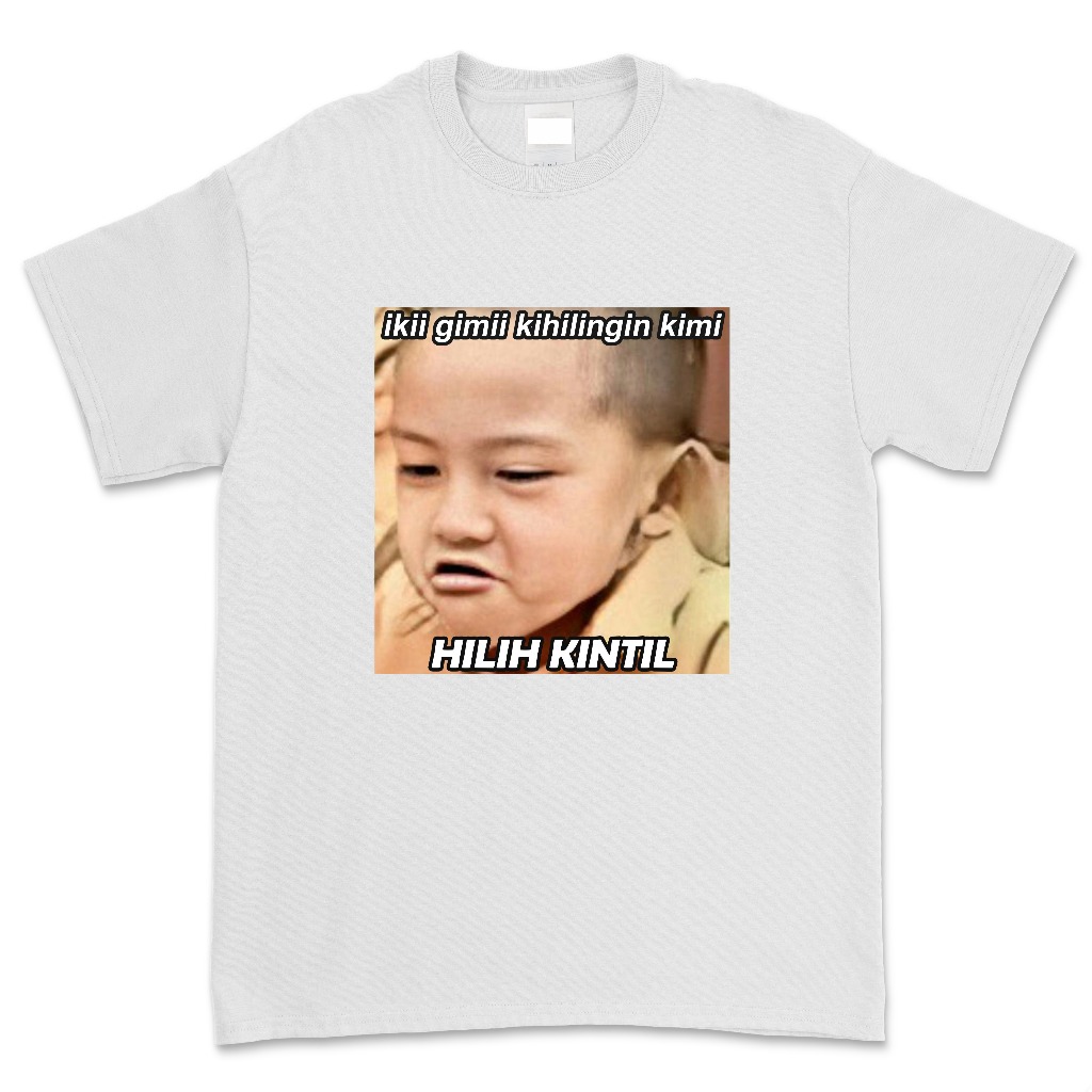 ชุดเสื้อผ้า ผ้าฝ้าย พิมพ์ลายตัวอักษร Kaos Distro Meme Edition i HILIH ...