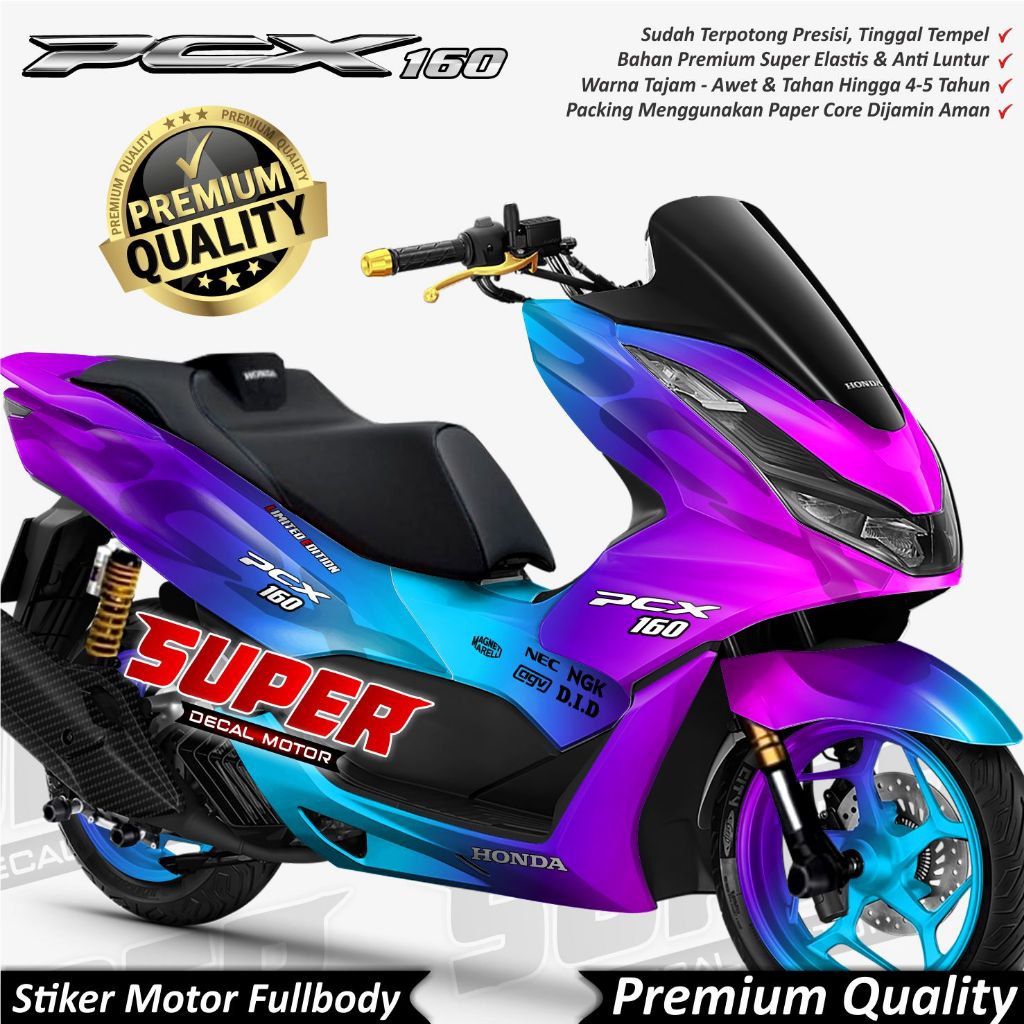 สติ๊กเกอร์รูปลอก Honda PCX 160 2022 Full Body Cool Chameleon Color ...