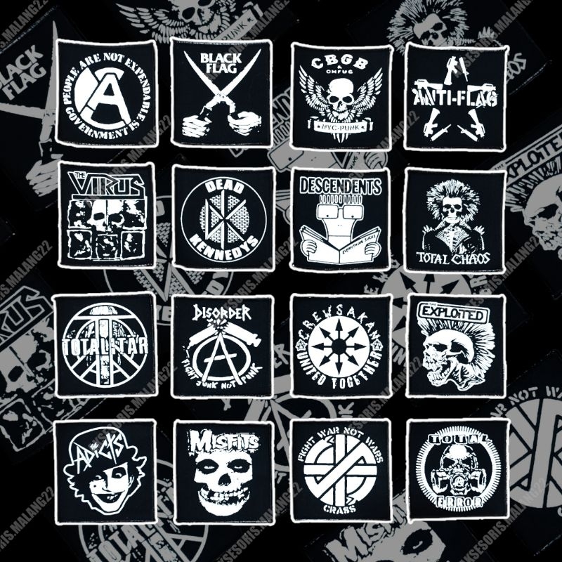 Punk Rock Metal Hardcore Underground Music Band Screen Printing Emblem ...