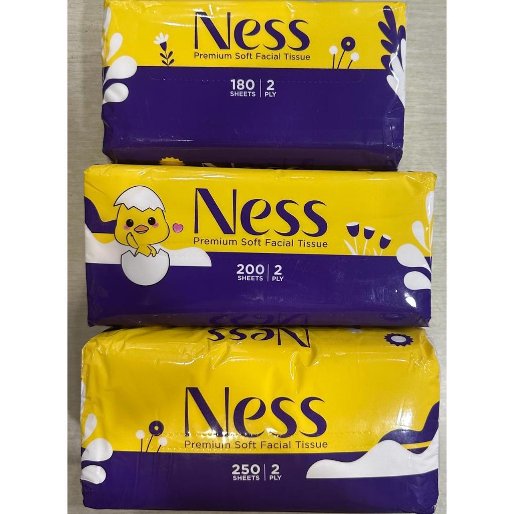 ทิชชู่เช็ดหน้า Ness 250 แผ่น 2 ชั้น - 1 แพ็ค | Shopee Thailand
