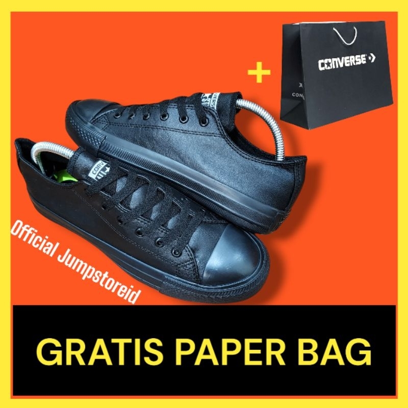 รองเท ้ า Converse CT LEATHER LOW Blackwhite PREMIUM | Shopee Thailand