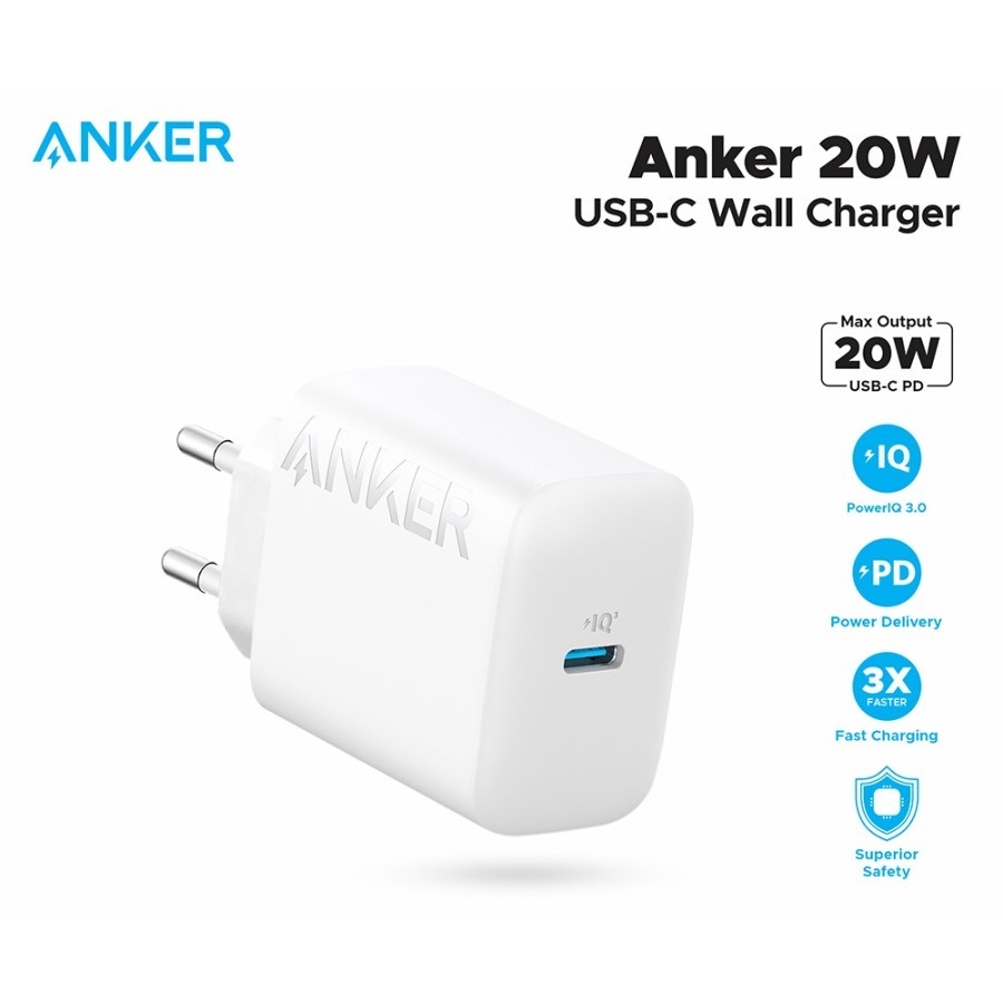 เครื่องชาร์จติดผนัง Anker PowerPort 20W - A2347 ORIGINAL | Shopee Thailand